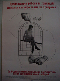 [Kazakhstan] IOM posters warn women to be a aware of the risks. | The ...