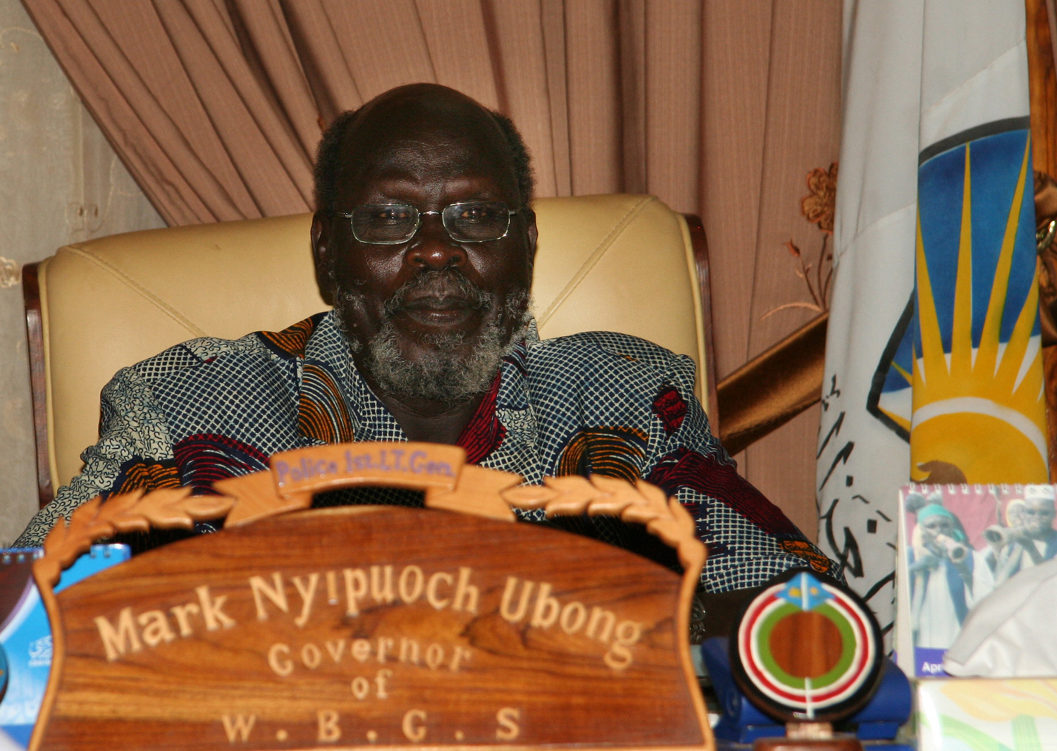 Mark Nyapuoch Ubong, Governor of Western Bahr el-Ghazal State, Southern ...