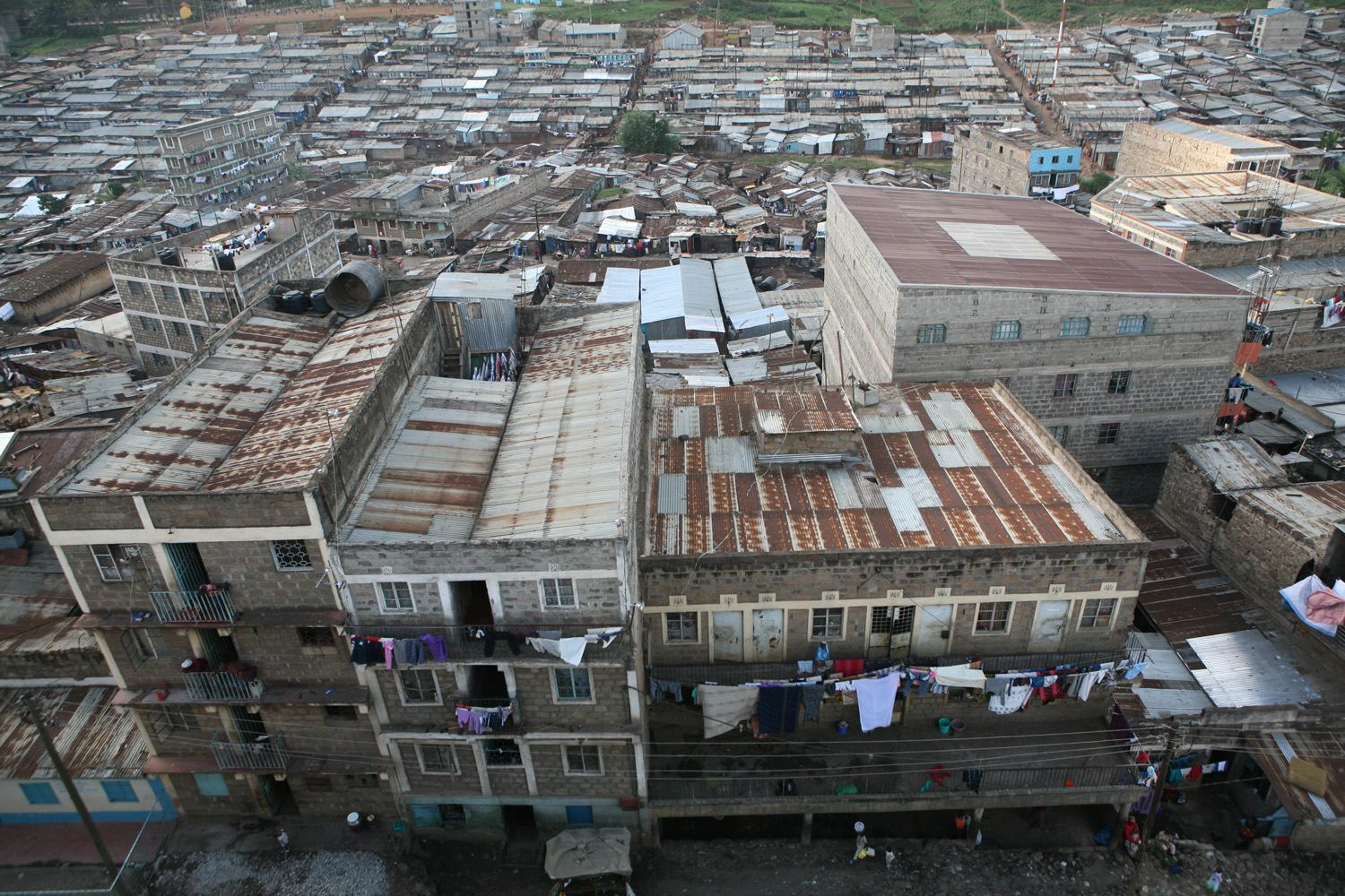A view of Mathare slum in Nairobi, Kenya, October 2007. Mathare is the ...