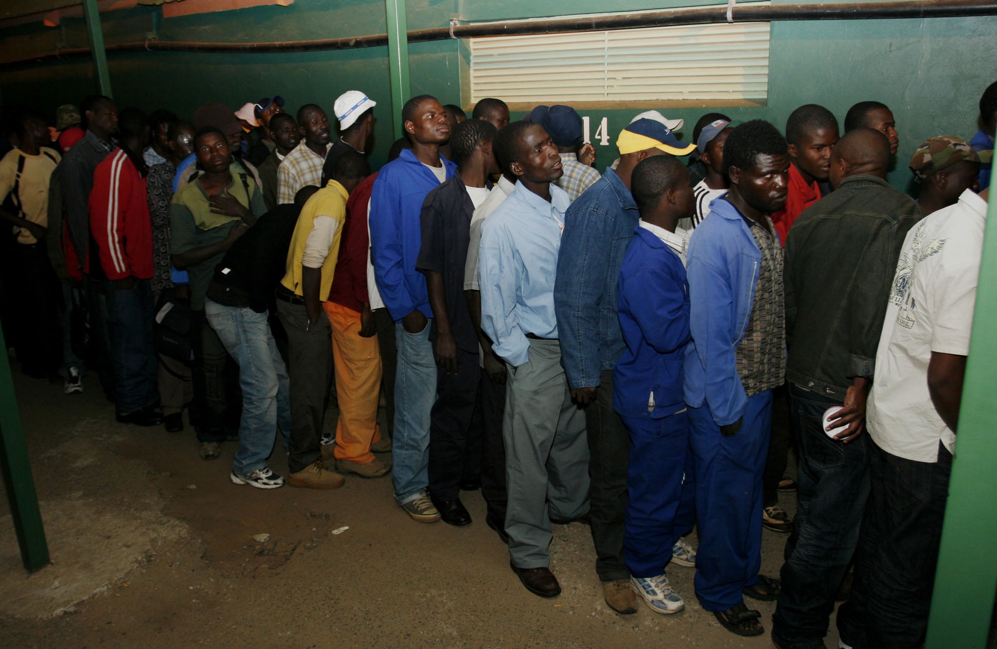 Undocumented migrants about to be deported leaving South Africa's ...