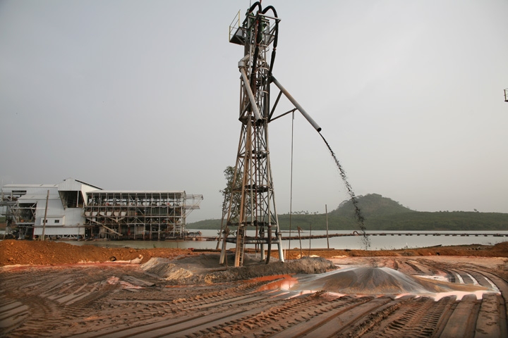A general view of an artificial lake at the Australian owned Sierra ...
