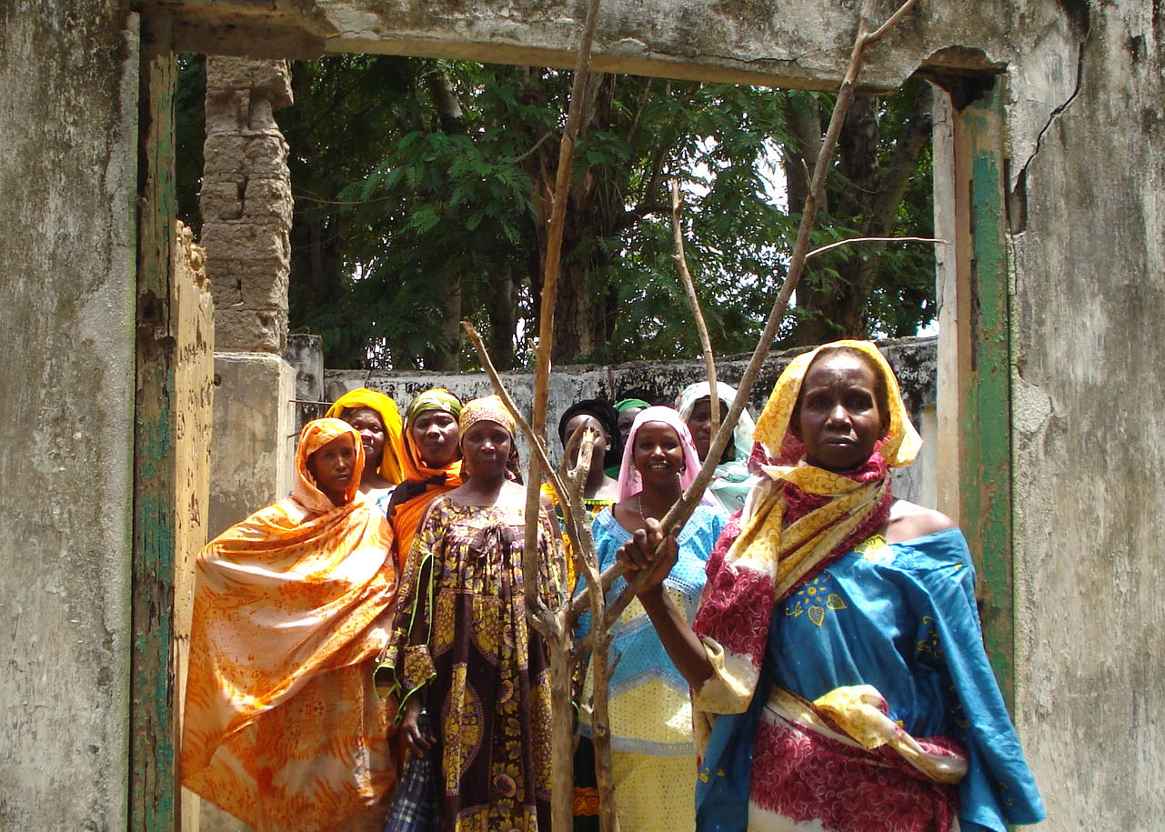 Members of a women’s association in the northern town of Ndele inspect ...
