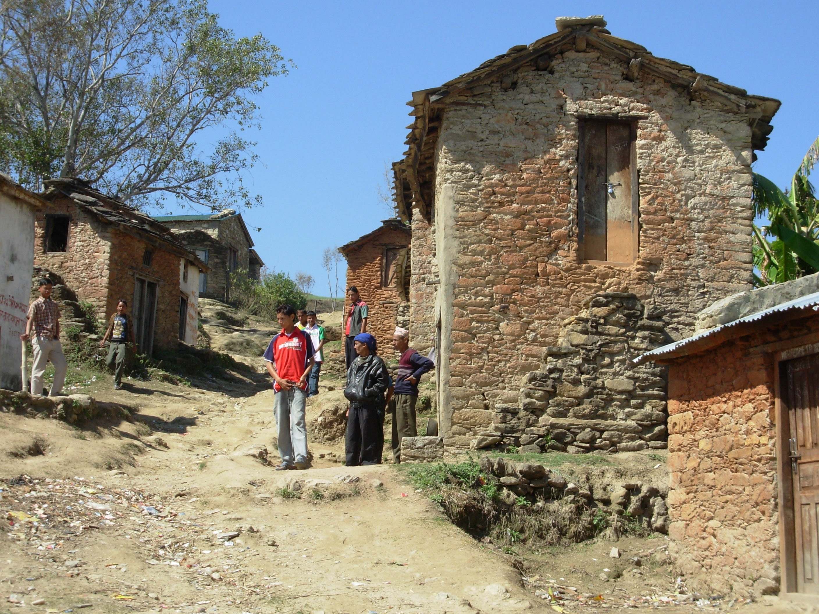 Local villagers in Accham district in the far west of the country often ...
