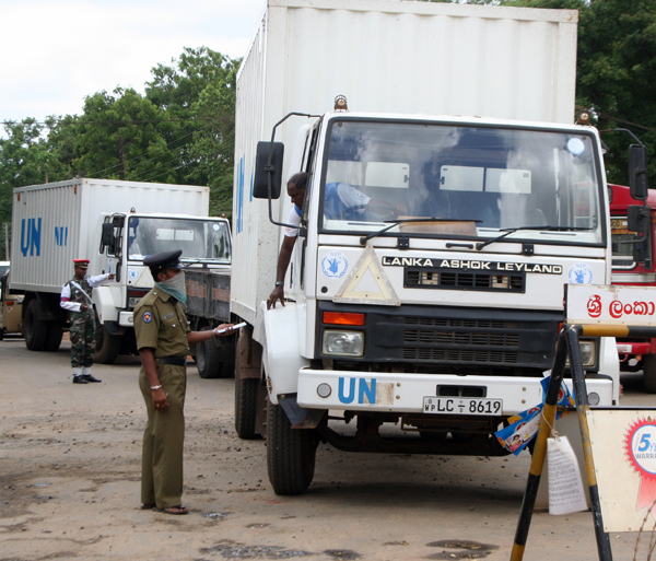 UN supplies transported into areas under the control of the Tigers have ...