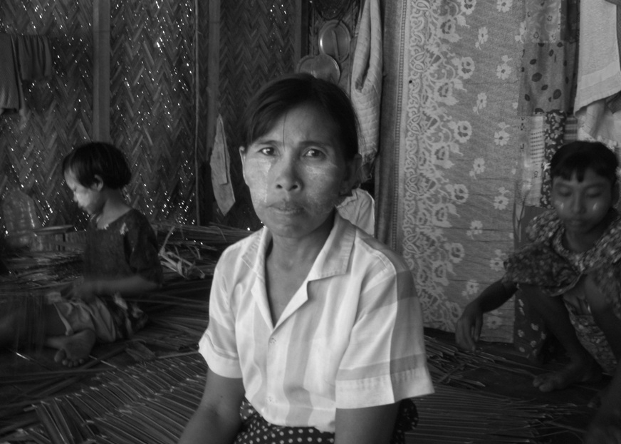 Thay Thay sits in her home in Myanmar's Ayeyarwady Delta. Two years ...