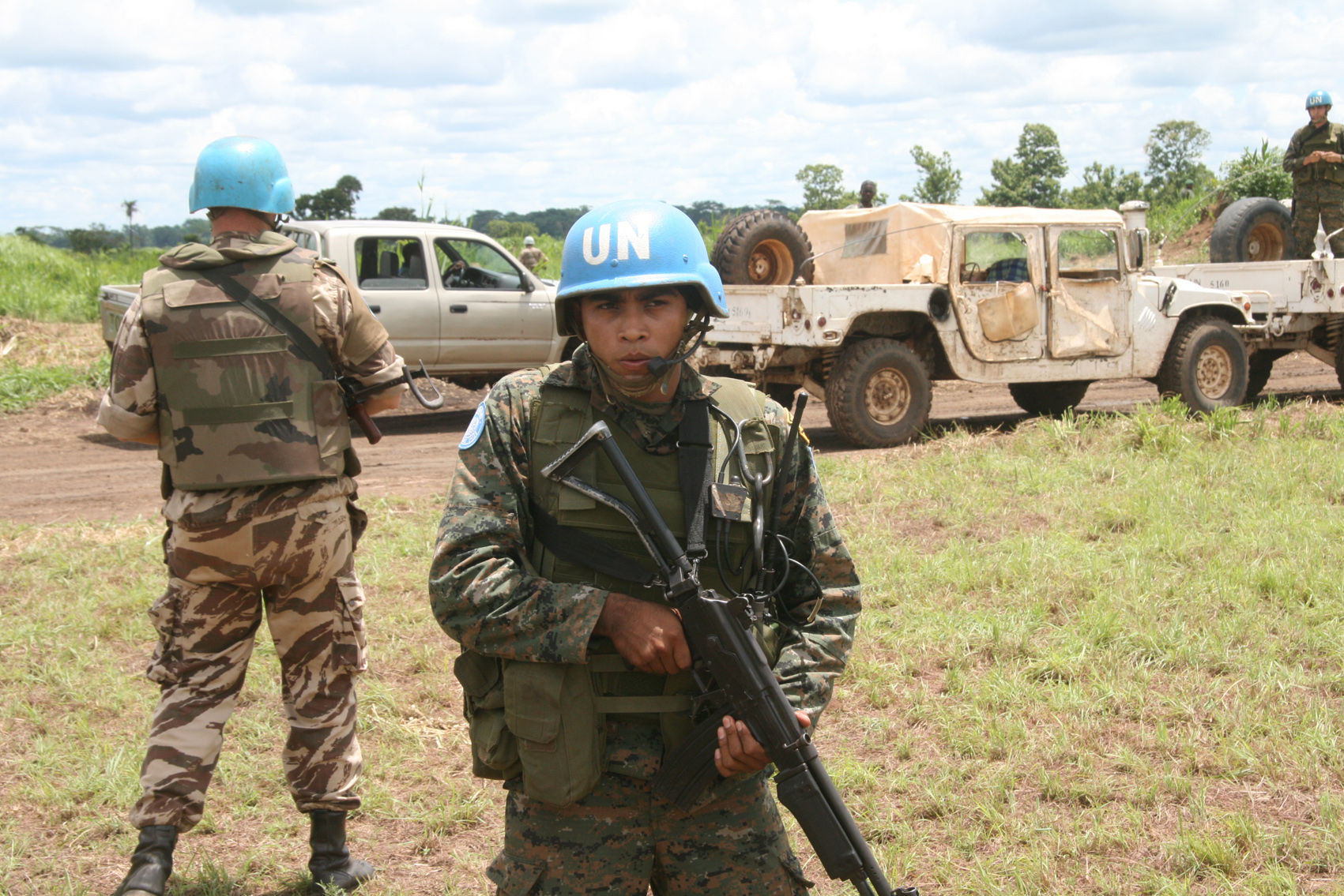 Soldiers of the UN peacekeeping mission in the Democratic Republic of ...