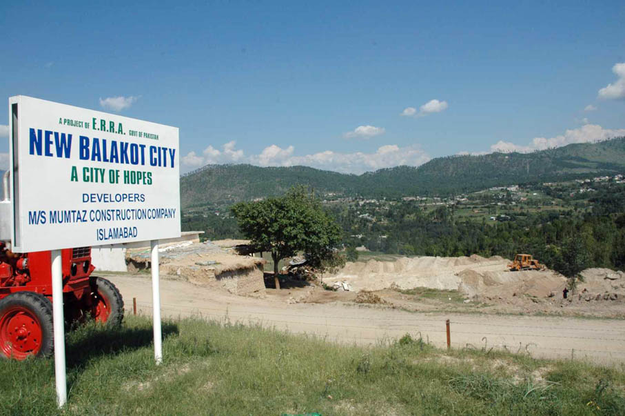 The new Balakot city, some 11km away from the old one, which was razed ...