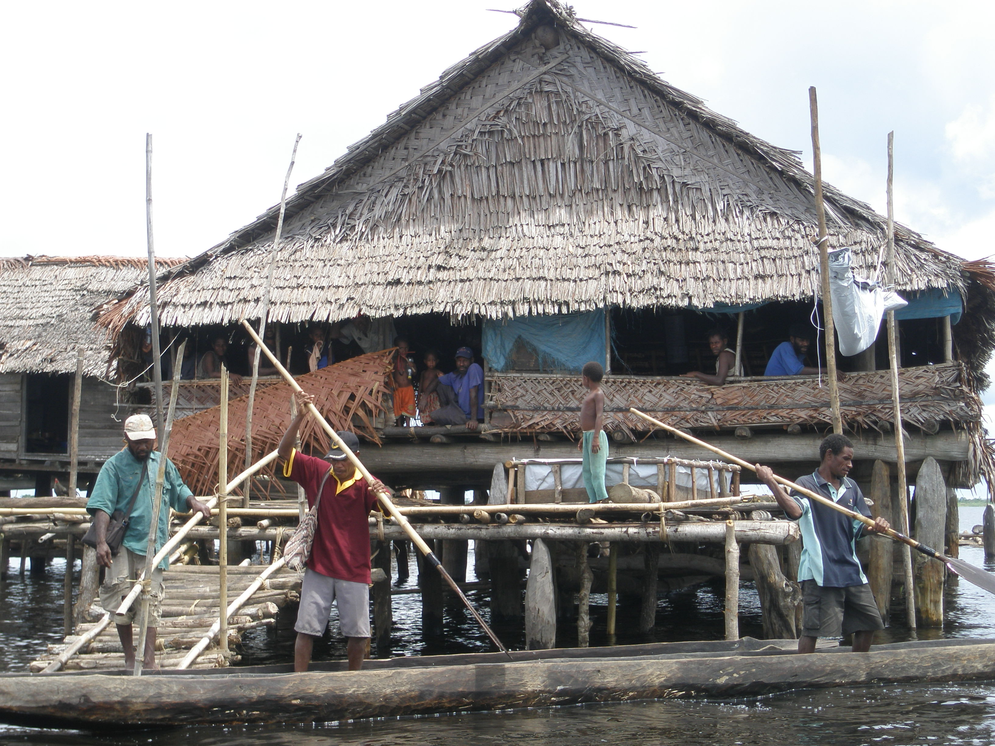 A home in Kambaramba, East Sepik Province. During the area's annual ...