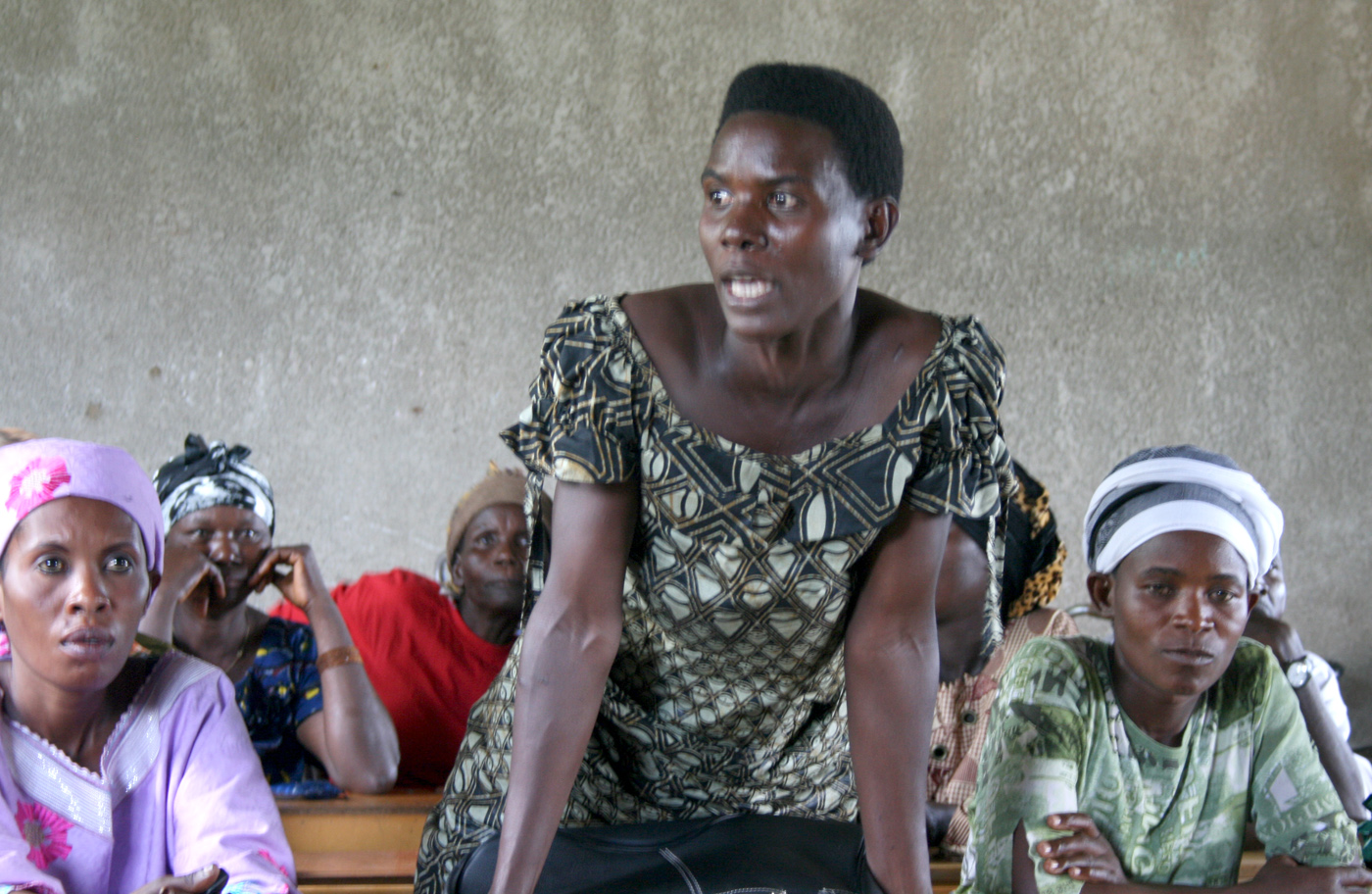 Odette Ntirampeba, one of the women elected to a colline position in ...