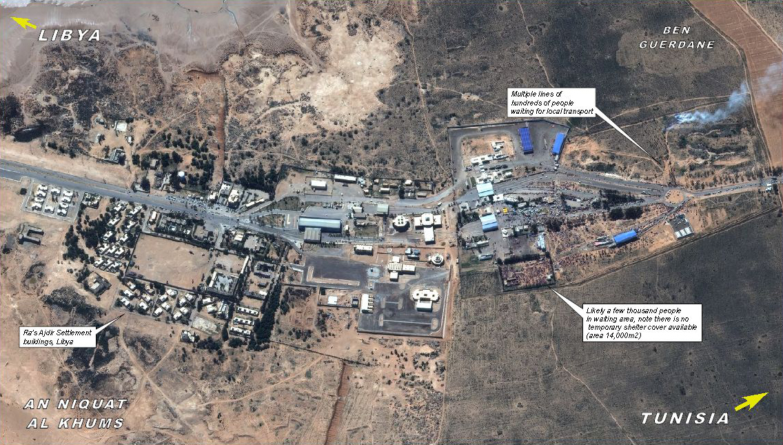 Overview of Ra's Ajdir, Libya-Tunisia Border. Based on a rapid ...