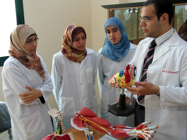 Medical students at Islamic University in Gaza City. The University’s first medical school class ...