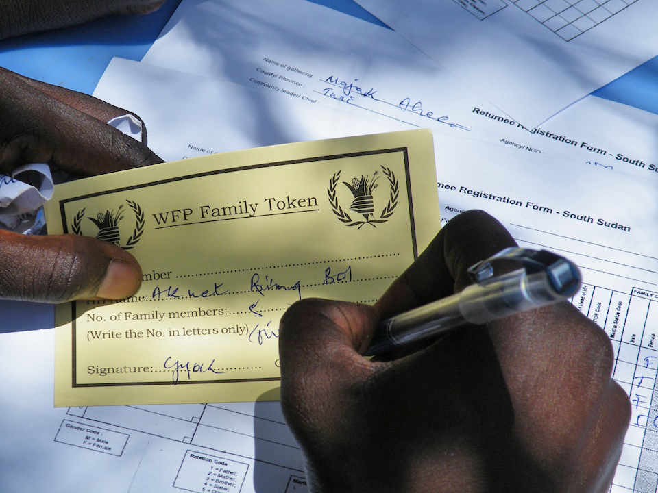 WFP food tokens distributed by IOM at Turalei, South Sudan | The New ...