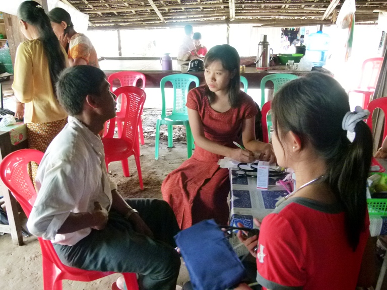 A makeshift clinic for the displaced outside Sitwe northern Rakhine ...