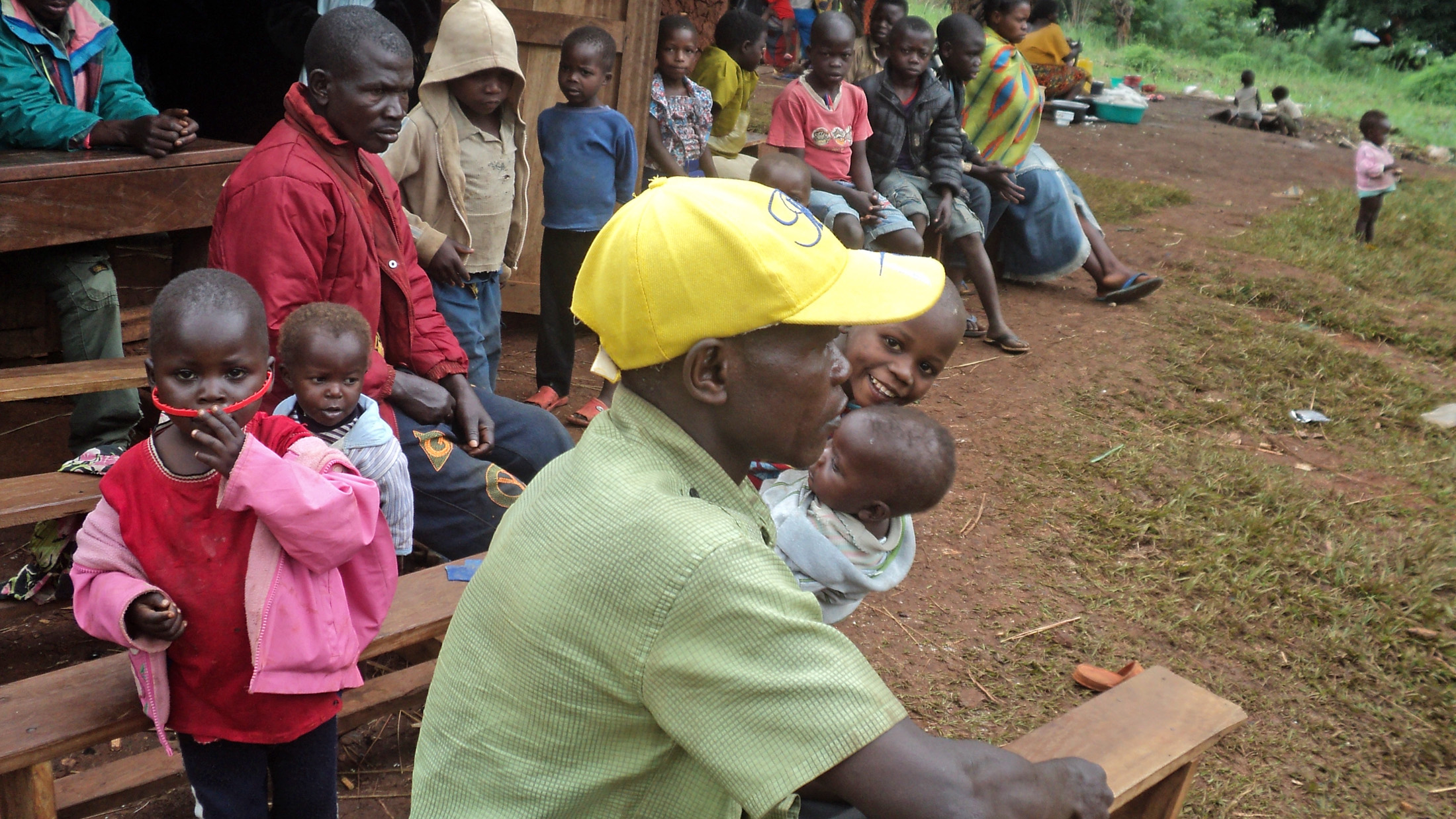 Civilians displaced by conflict have made a temporary home of a church ...