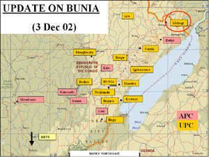 Country Map - DRC, showing which rival group holds which ground in ...
