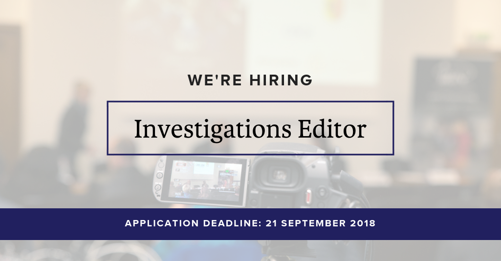 The New Humanitarian | We're hiring | Investigations Editor